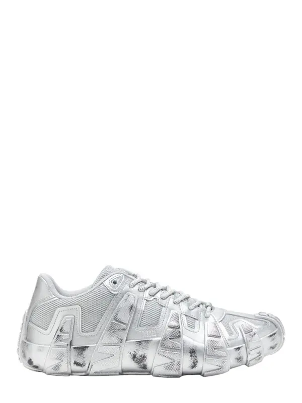 DIESEL® Griffe Metallic Mesh Sneakers - Silver