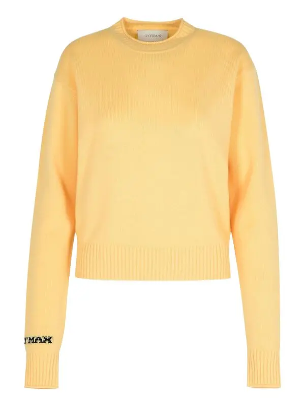 Sportmax Crewneck Long-sleeved Jumper - Yellow