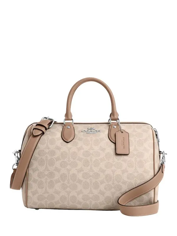 COACH Rowan Large Iconic Canvas Bag - Sand/taupe