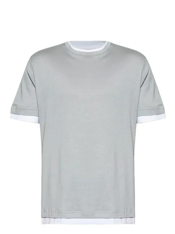 Eleventy Crewneck Short-sleeved T-shirt - Gray
