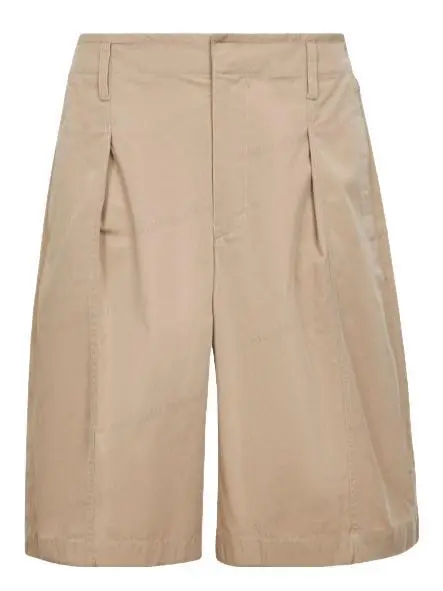 LEMAIRE Pleated Knee-length Shorts - Nude