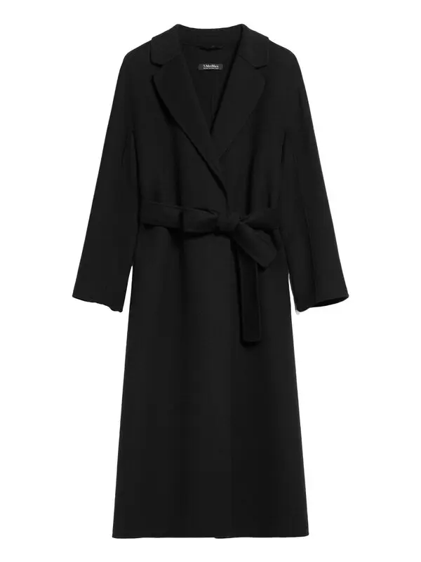 Max Mara Esturia Belted Long-sleeved Coat - Black