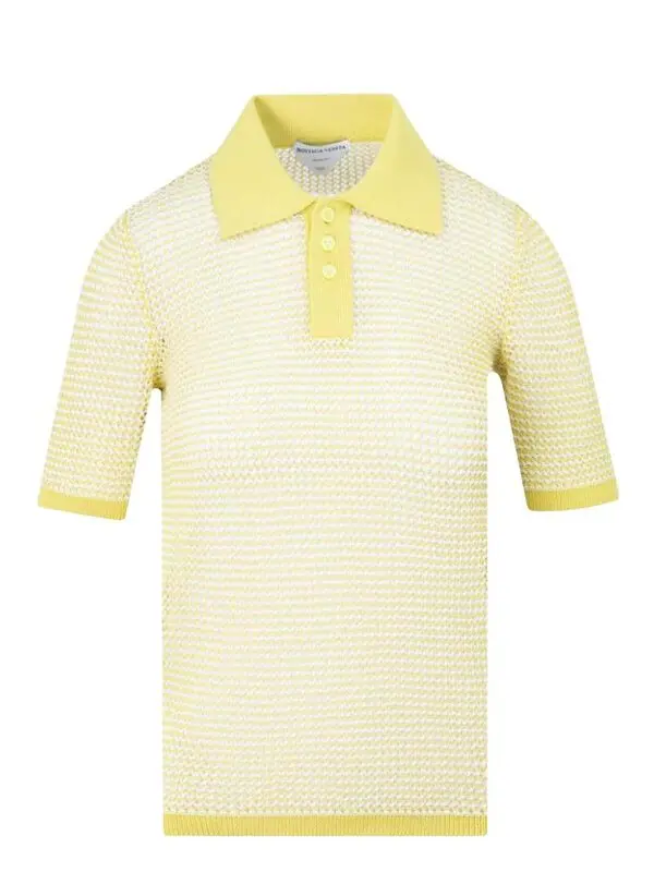 Bottega Veneta Knit Polo Shirt - Yellow