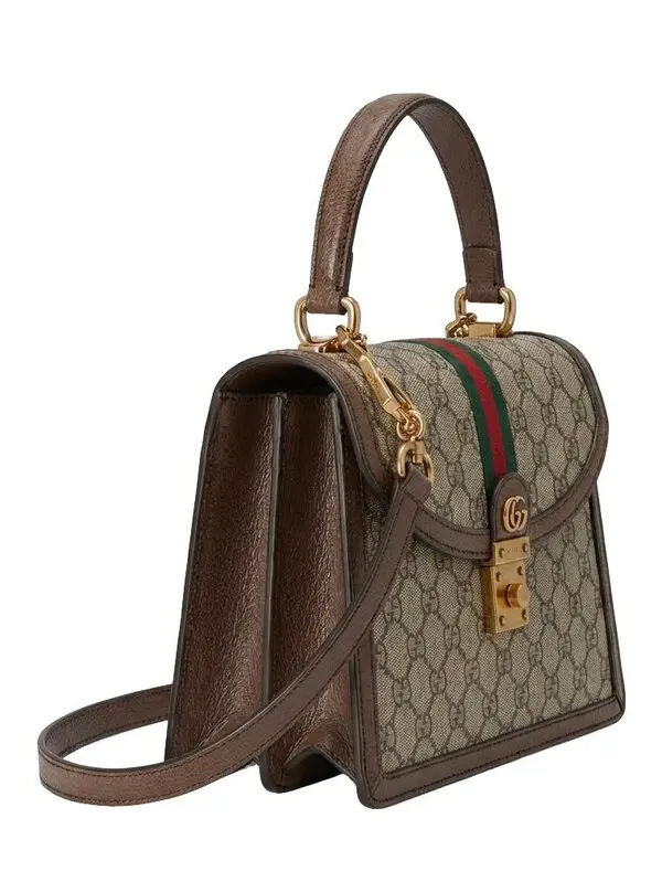 Gucci Ophidia Small Top Handle Bag - Beige/ebony