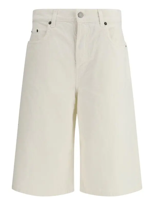 HAIKURE Logo Patch Bermuda Shorts - White