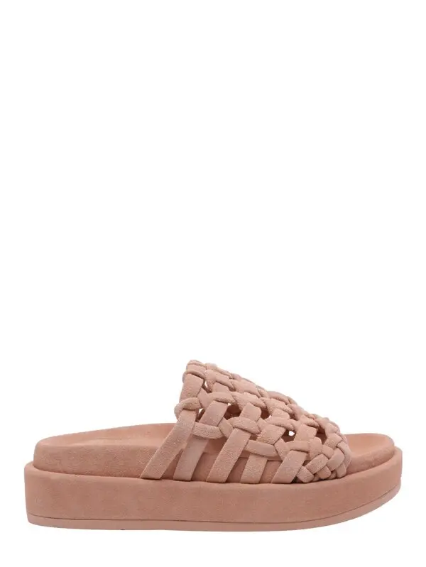 PALOMA BARCELO Braided Slip-on Sandals - Nude