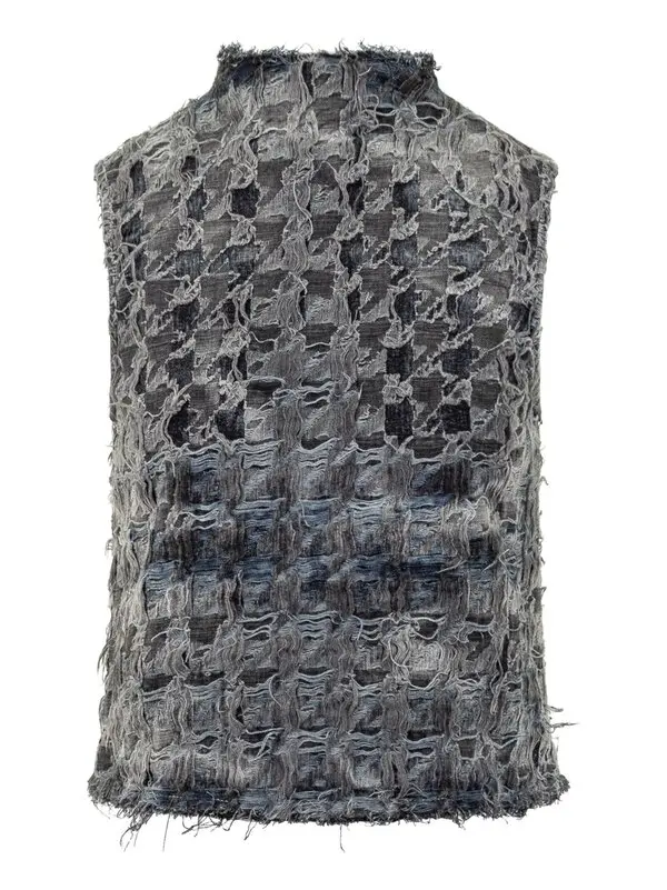 DIESEL® De-tapi-fsh1 Sleeveless Stand Collar Top - Black