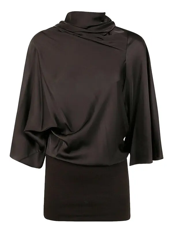 Rick Owens Cylinder Draped Top - Black
