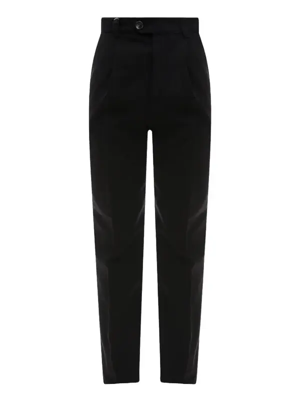 Brunello Cucinelli Pleated Gabardine Trousers - Black