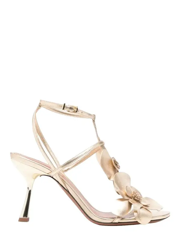 Zimmermann Floral Embellished High Heel Sandals - Nude