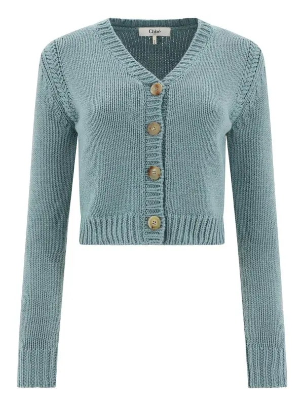 Chloé Cropped Buttoned Cardigan - No