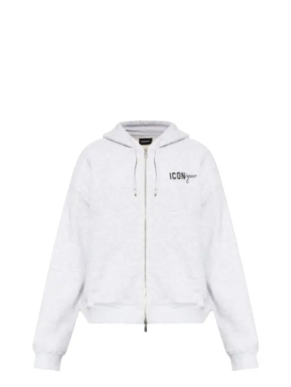 Dsquared2 Iconique Zip-up Hoodie - Grey