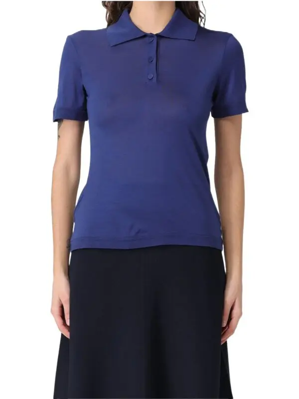 Max Mara Short-sleeved Polo Shirt - Blue