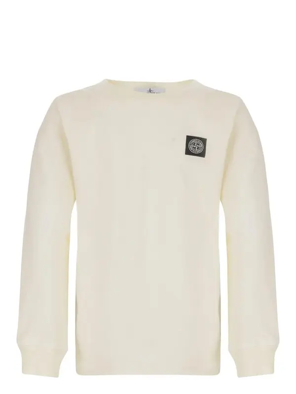 Stone Island Logo Patch Crew-neck T-shirt - Ivory