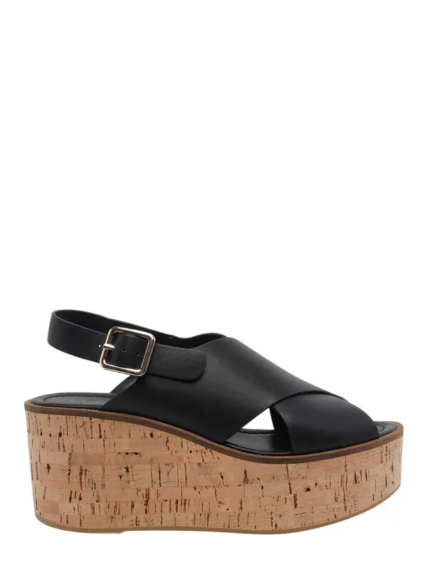 PALOMA BARCELO Paloma Barceló Heeled Platform Sandals - Black