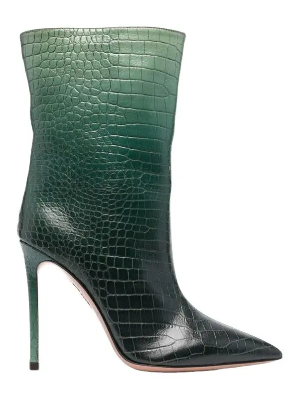 AQUAZZURA So Matignon 105mm Ankle Boots - Green