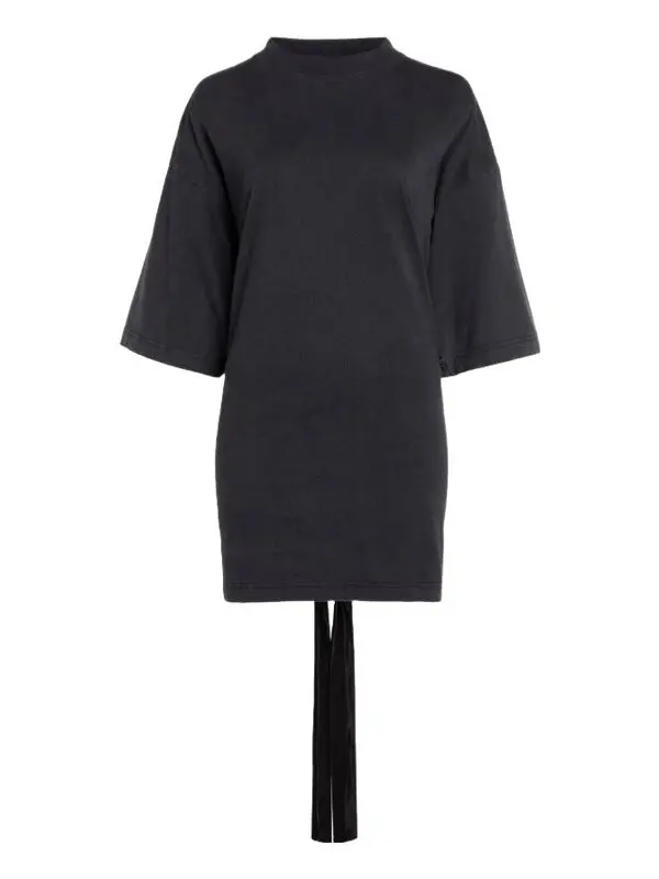 Balenciaga Lace-up Back Crewneck T-shirt - Black