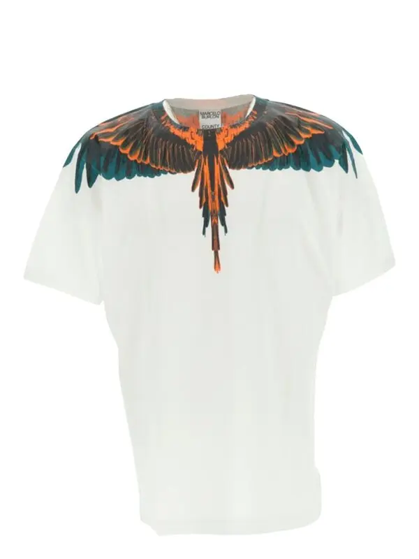 MARCELO BURLON COUNTY OF MILAN Wings Printed Crewneck T-shirt - White