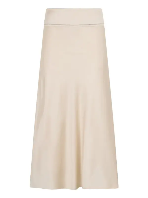 Peserico High-waist Flared Skirt - Sand