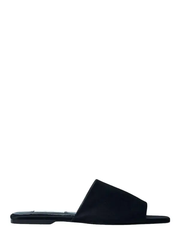 TOTEME Satin Bandage Slides - Black