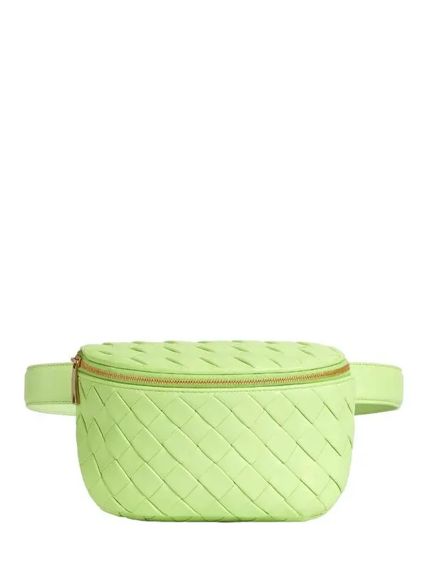 Bottega Veneta Intrecciato Zipper Waist Pack - Fennel