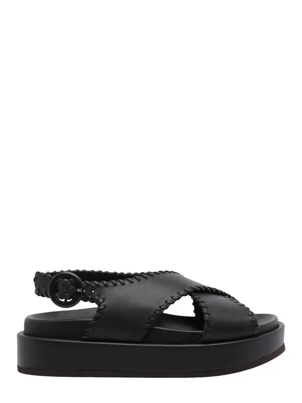 PALOMA BARCELO Paloma Barceló Platform Sandals With Buckle Detail - Chocolate