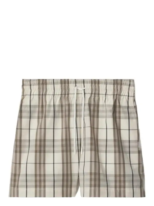 Burberry Checked Drawstring Shorts - Cotton