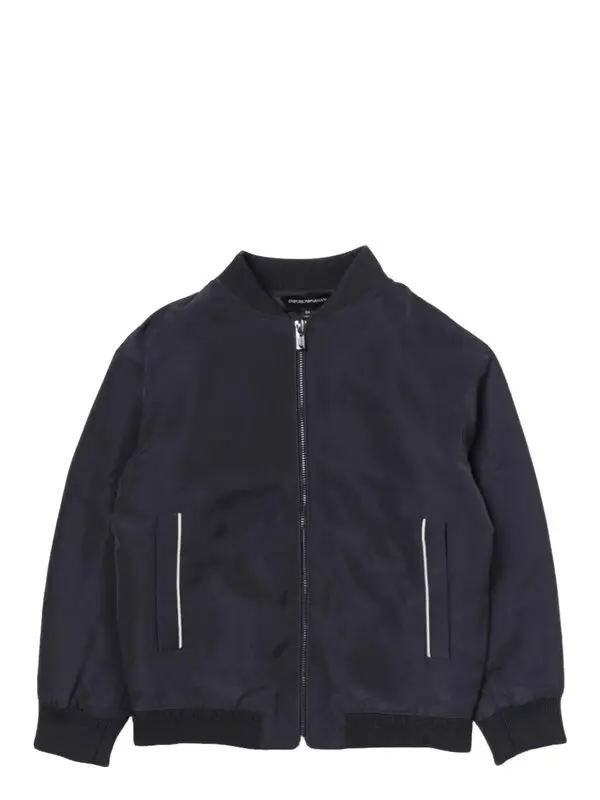Emporio Armani Baseball Collar Zip-up Jacket - Black