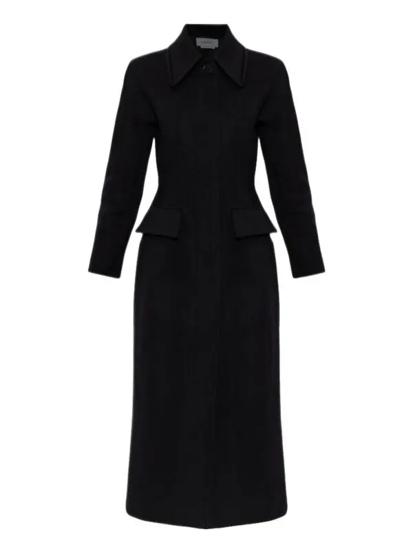 Alexander McQueen Single Vent Long Coat - Black