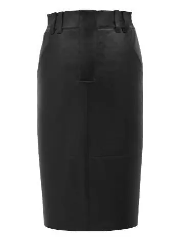 Saint Laurent High Waist Pencil Skirt - Black