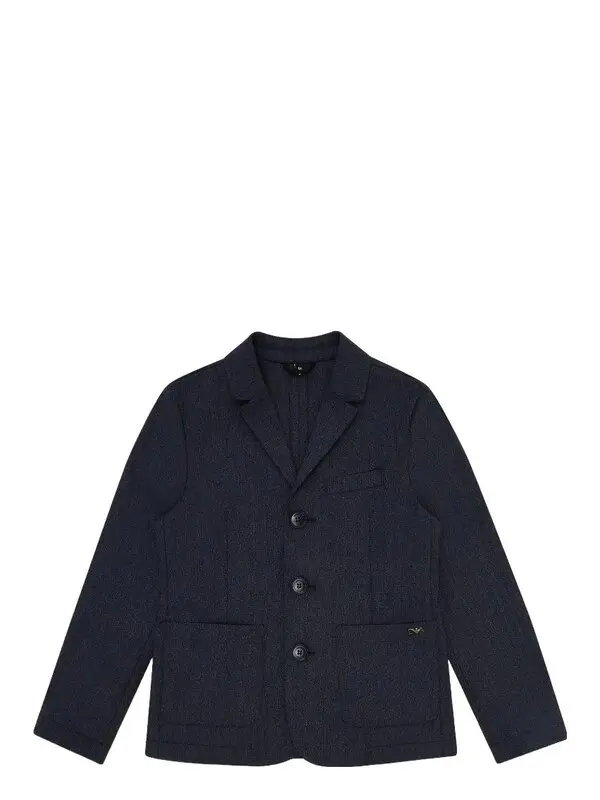 Emporio Armani Single-breasted Blend Blazer - Blue