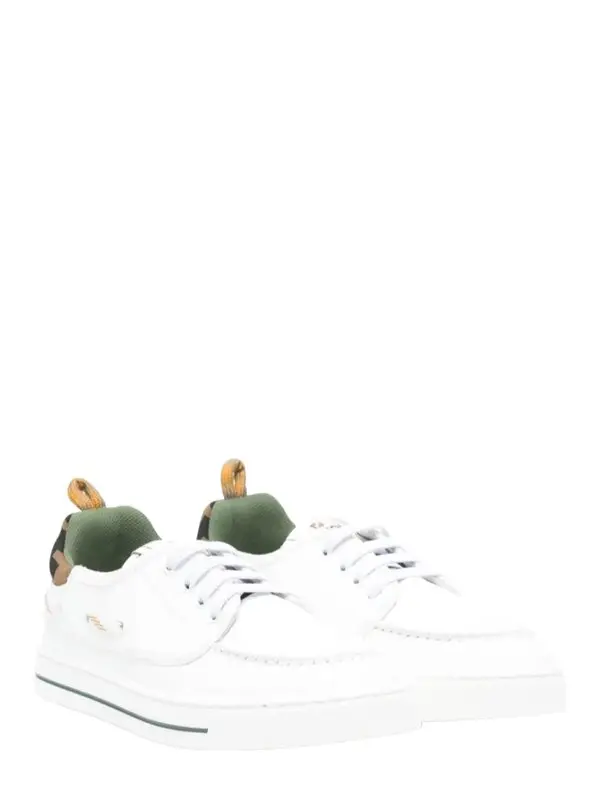 Fendi Leather Lace-up Sneakers - White