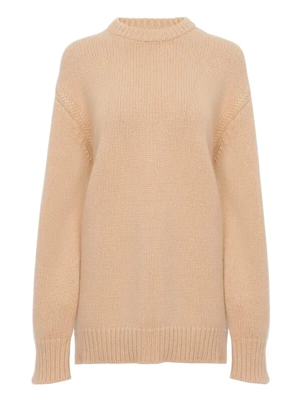 Chloé Oversized Knitted Jumper With Round Neck - Nude