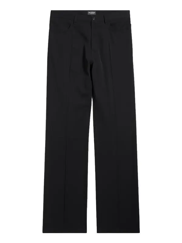 Balenciaga Straight Fit Tailored Pants - Black
