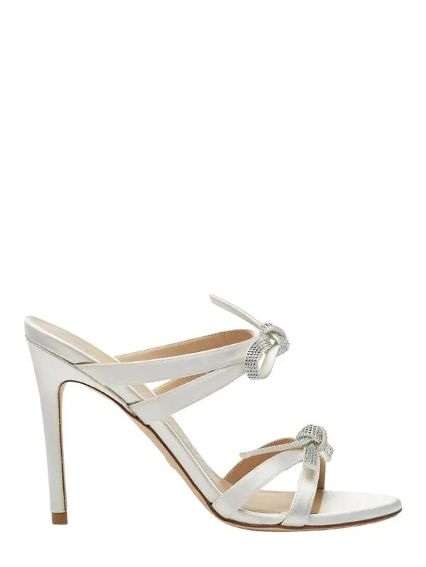 STUART WEITZMAN 110mm Sw Bow Crystal Embellished Sandals - White