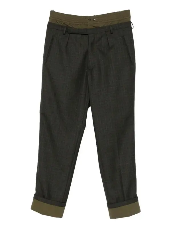 Prada Layered Pleated Trousers - Black