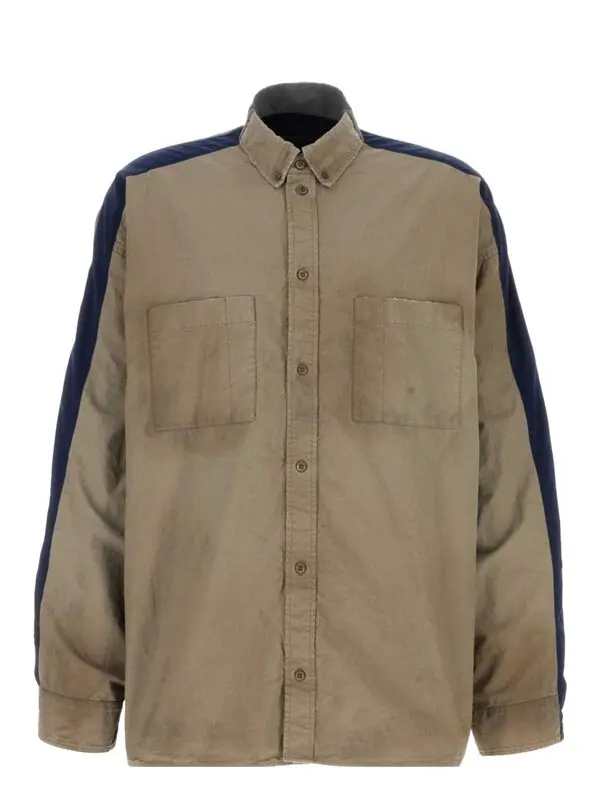 Balenciaga Patchwork Sports Shirt - Brown
