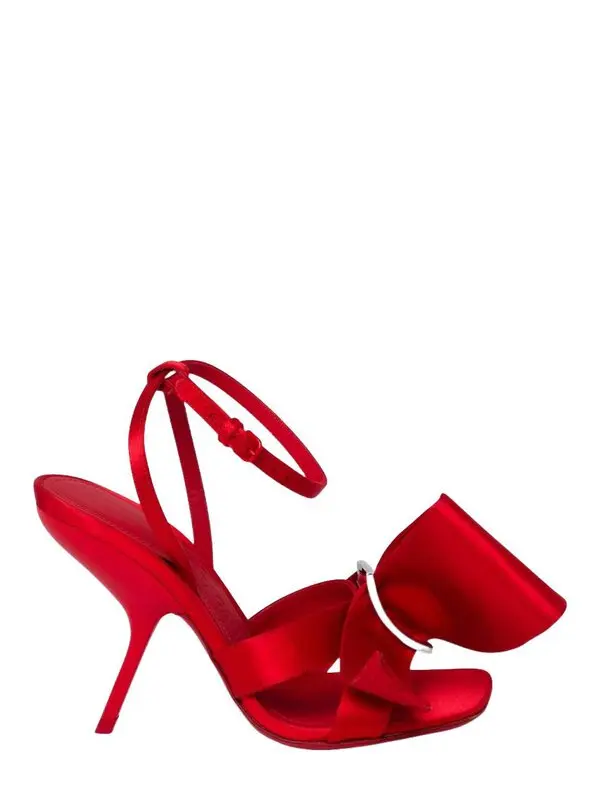 FERRAGAMO Open-toe High-heeled Sandals With Adjustable Ankle Straps - Red