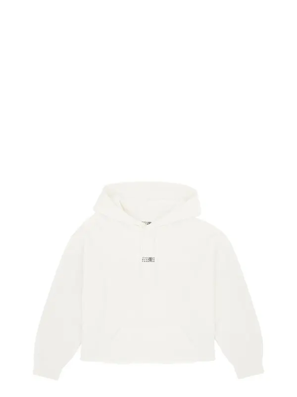 MAISON MARGIELA Drawstring Hoodie With Numeric Artwork - White