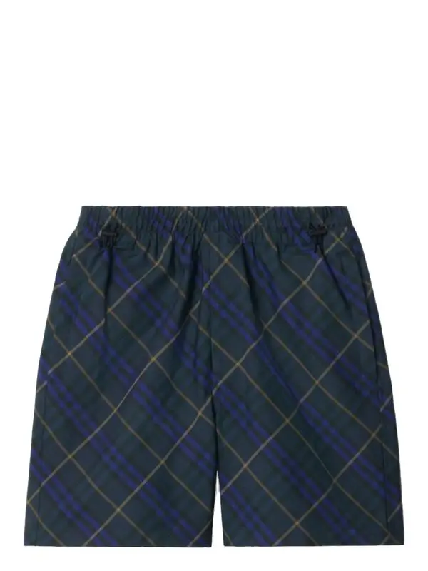 Burberry Check Pattern Shorts - Midnight