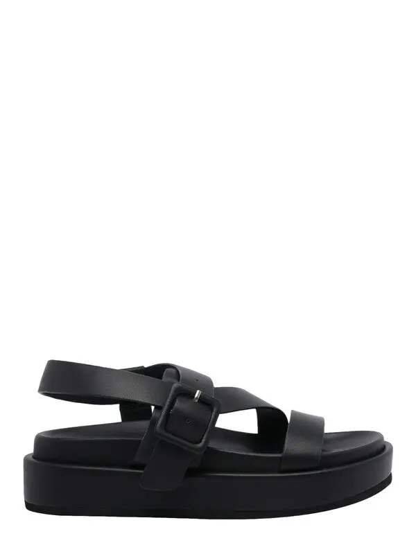 PALOMA BARCELO Round Toe Platform Sandals - Black
