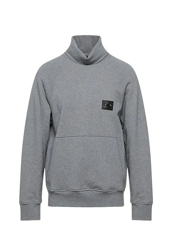 Neil Barrett High Neck Sweatshirt With Front Pocket - Gray
