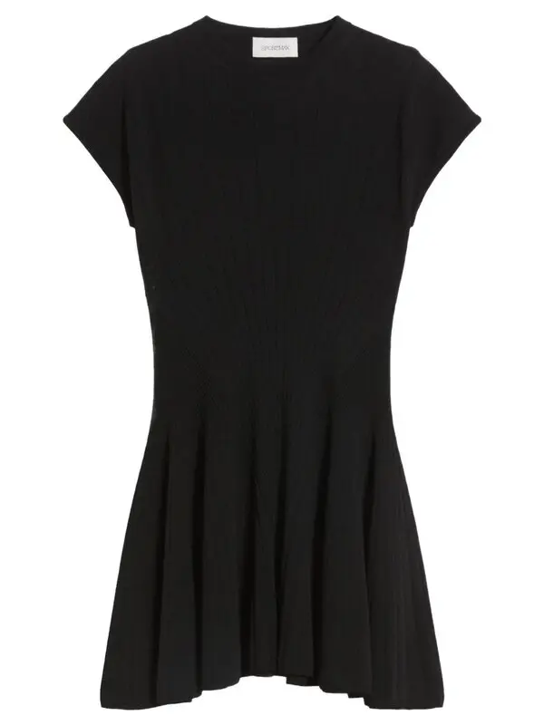 Sportmax Ribbed Mini Dress - Black