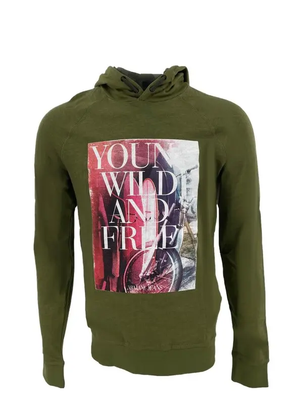 Emporio Armani Hooded Long-sleeve Hoodie - Green