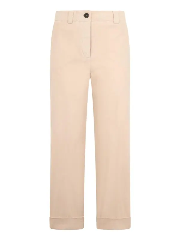 Peserico Cropped Straight-leg Pants - Nude