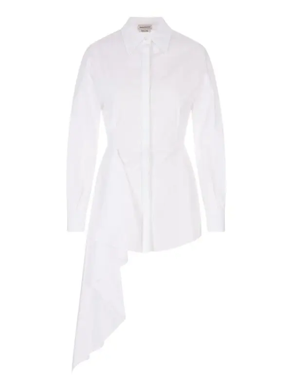 Alexander McQueen Asymmetrical Button-up Shirt - White