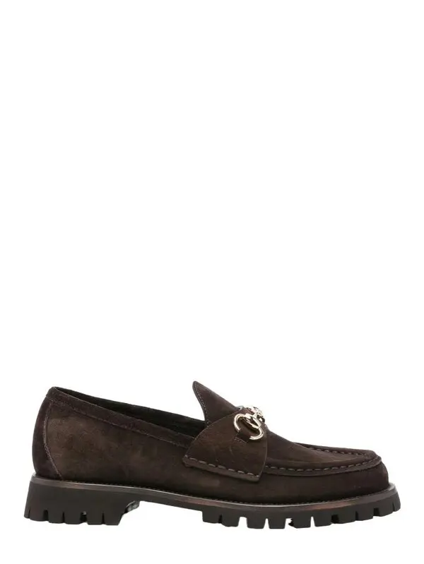 Gucci Horsebit Detailed Slip-on Loafers - Black