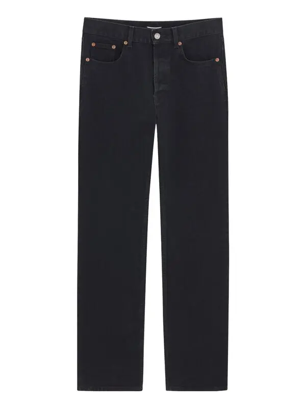 Saint Laurent Loose-fit Straight-leg Jeans - Old Black