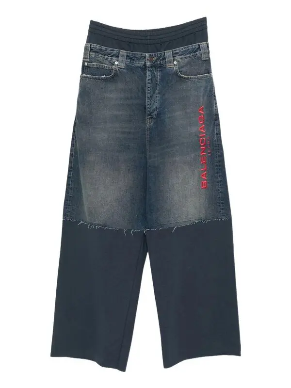 Balenciaga Insert Joggers Jeans - Blue