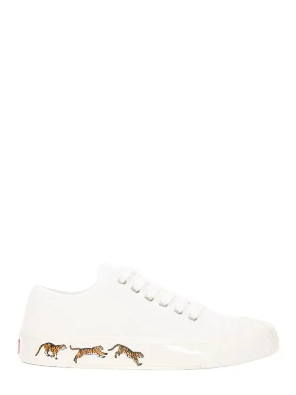 Kenzo Running Tiger" Lace-up Sneakers - White